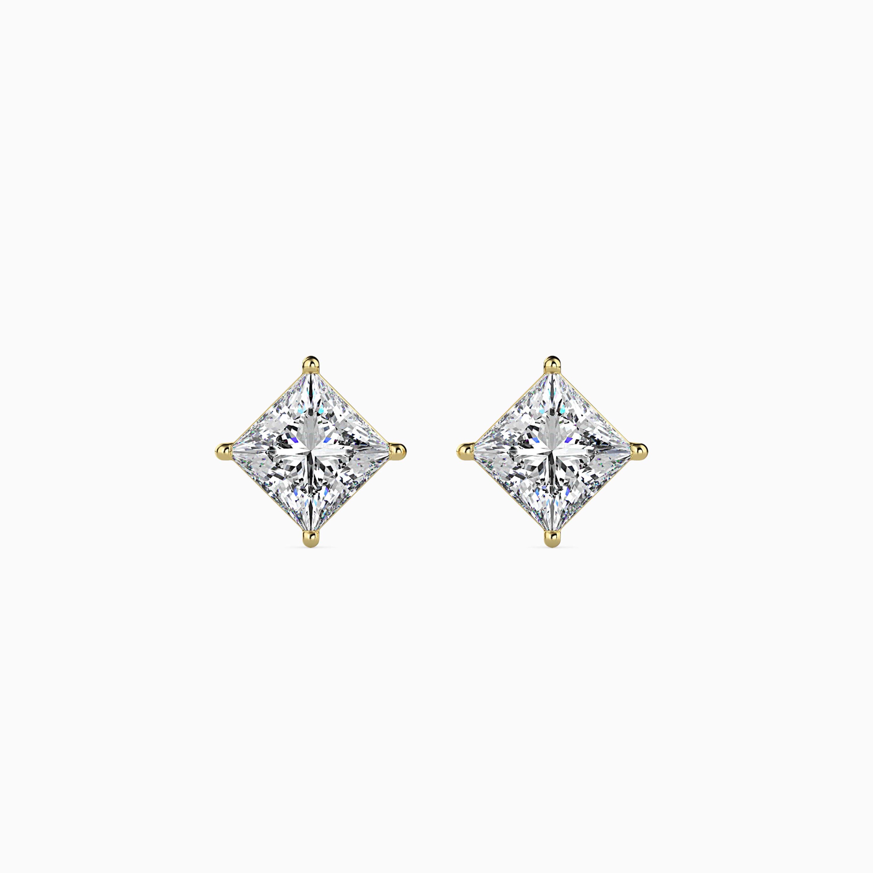 Classic Princess-Cut Diamond Studs (1.50) – Zaidi Jewelers